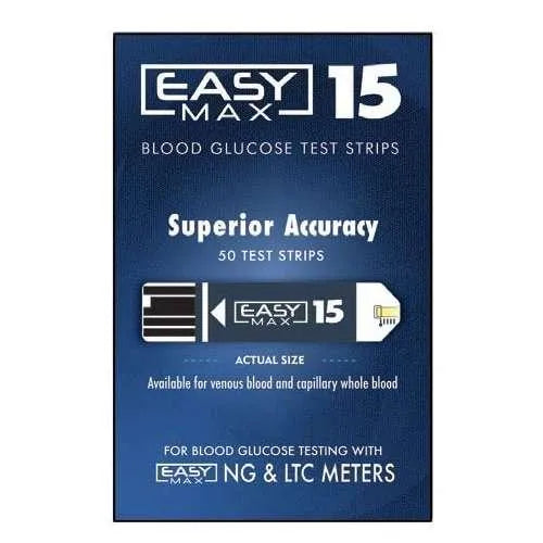 Easymax 15 test strips 50ct – Diabetic Supplies Unlimited